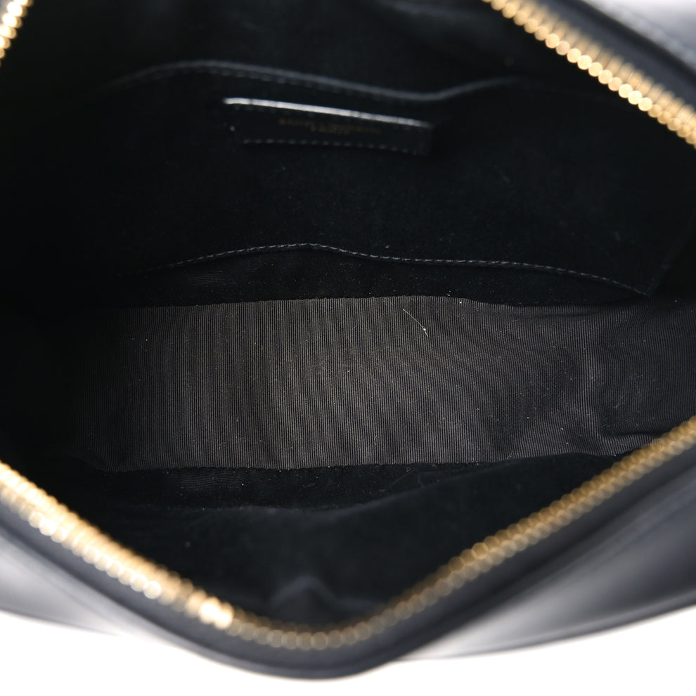 Saint Laurent Calfskin Matelasse Monogram Lou Camera Bag Black 1787635 ...