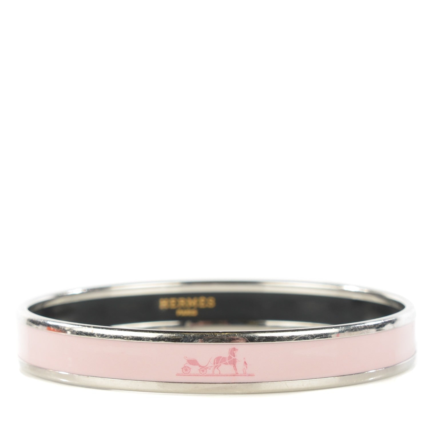 Hermes Enamel Printed Narrow Caleche Bracelet 65 118019 – FASHIONPHILE