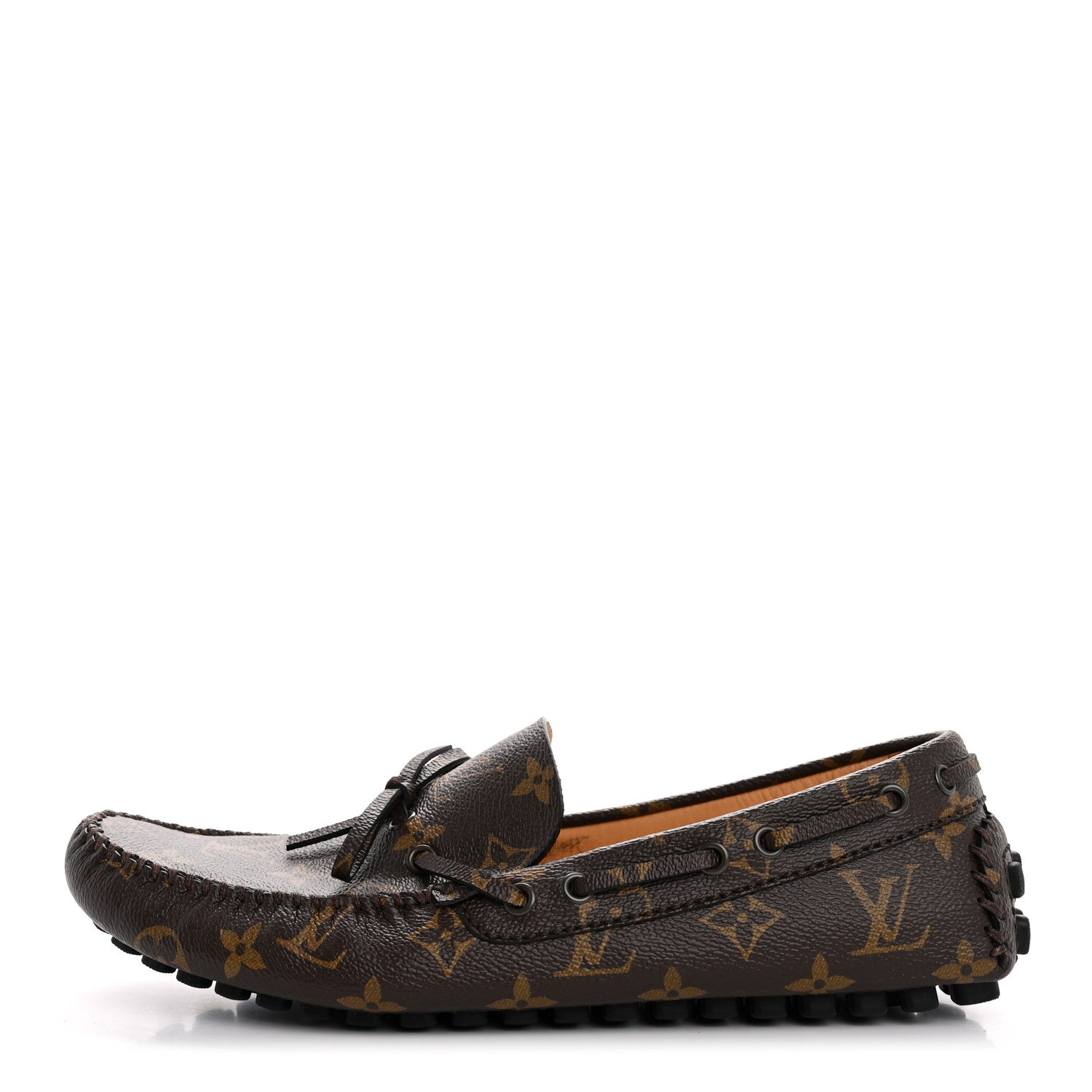 Louis Vuitton Monogram Mens Arizona Car Shoe Moccasin Loafers 8 1640155 ...