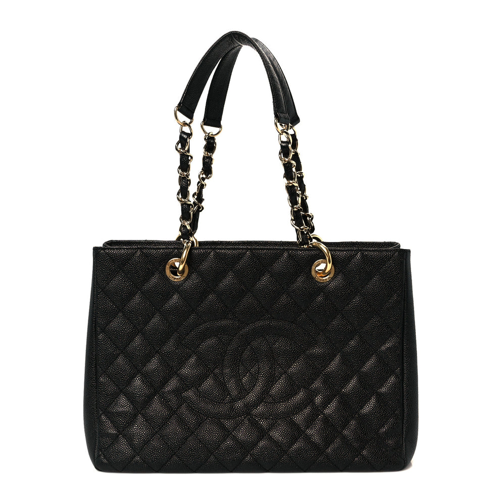Chanel Caviar Quilted Grand Shopping Tote GST Black 1793408 – FASHIONPHILE