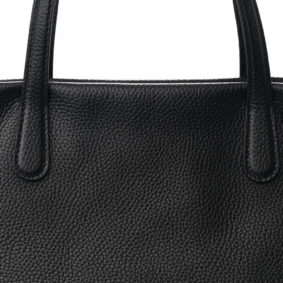 Mansur Gavriel Pebbled Calfskin Everyday Zip Tote Black 1698268 ...