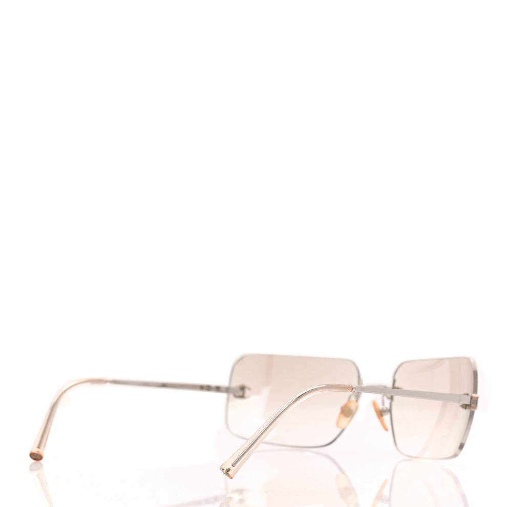 Chanel Crystal CC Logo Sunglasses 4017-D Silver 1785068 – FASHIONPHILE