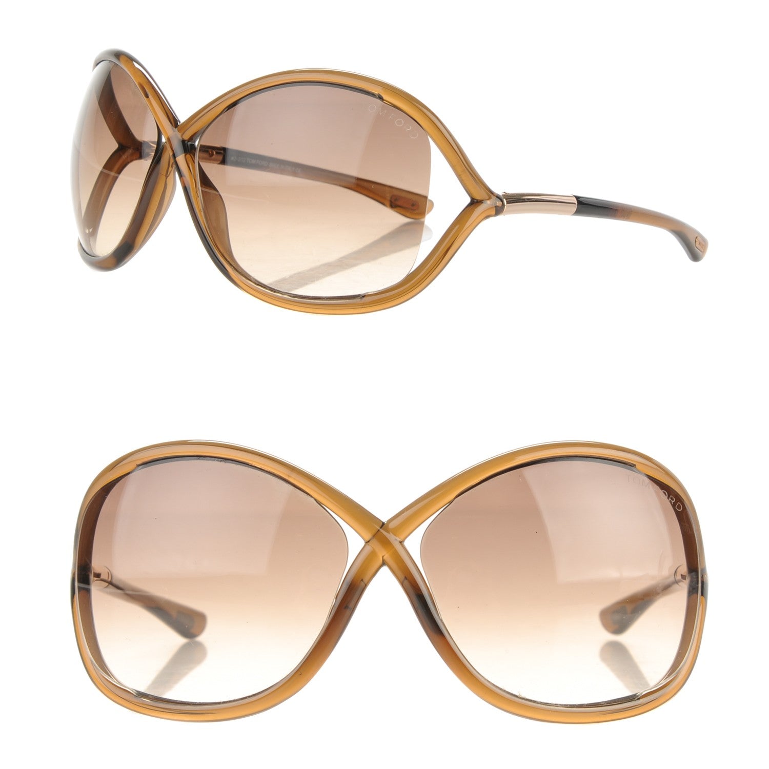 Tom Ford Acetate Whitney Crossover Sunglasses TF9 Dark Brown 165487 ...
