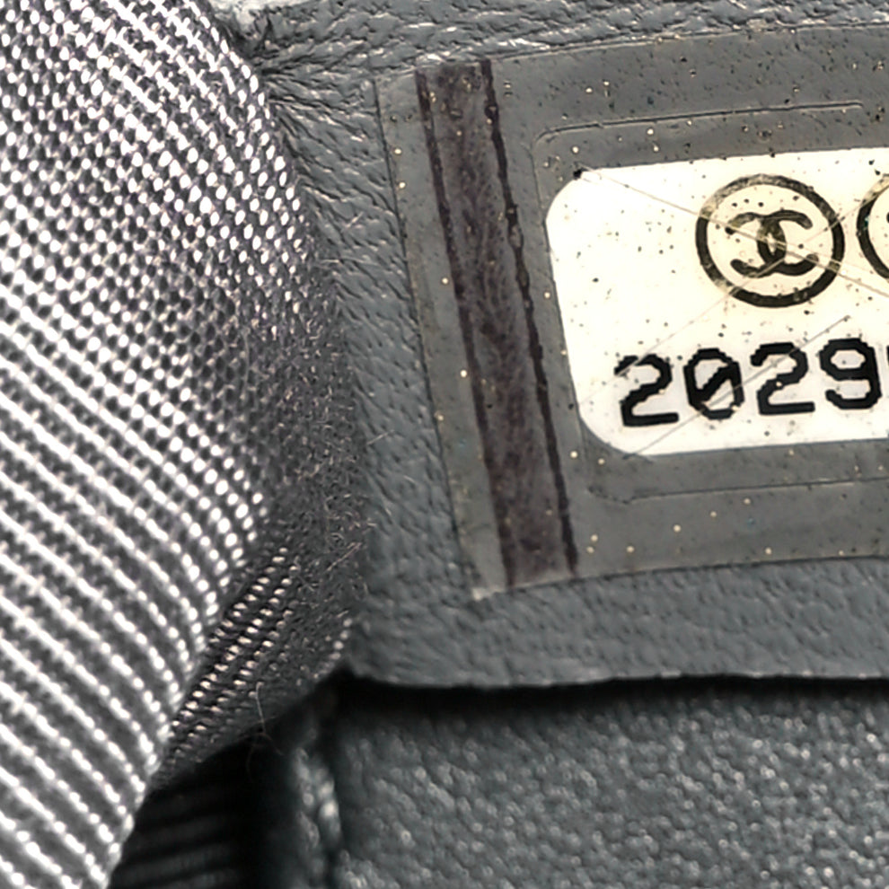 Chanel Metallic Calfskin Quilted Medium Boy Flap Dark Silver 1794657 ...