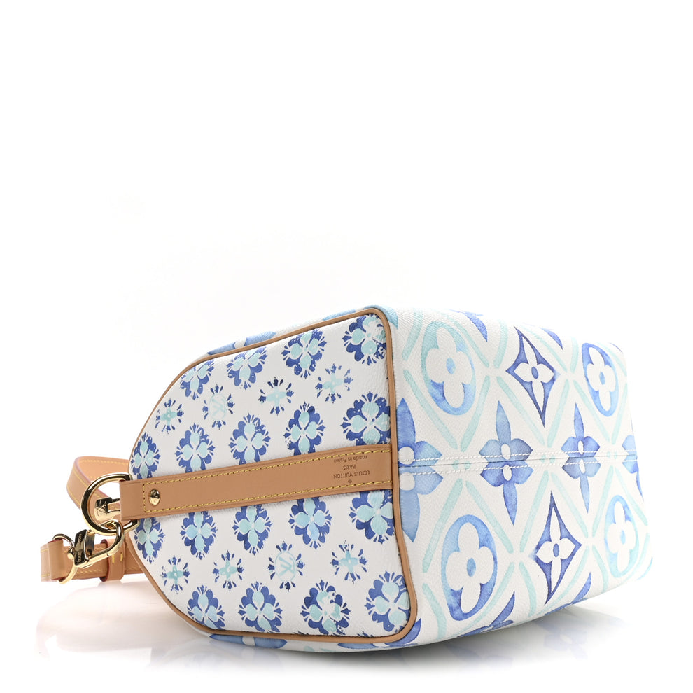 Louis Vuitton Monogram Tiles By The Pool Speedy Bandouliere 25 Lagoon ...