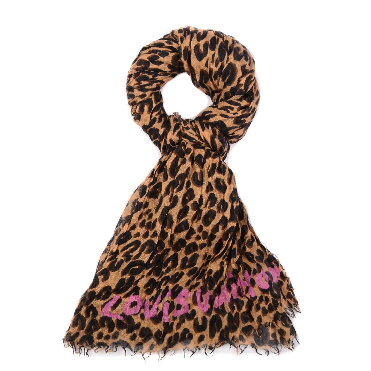 Louis Vuitton Cashmere Silk Leopard Stole Brown 156285 – FASHIONPHILE