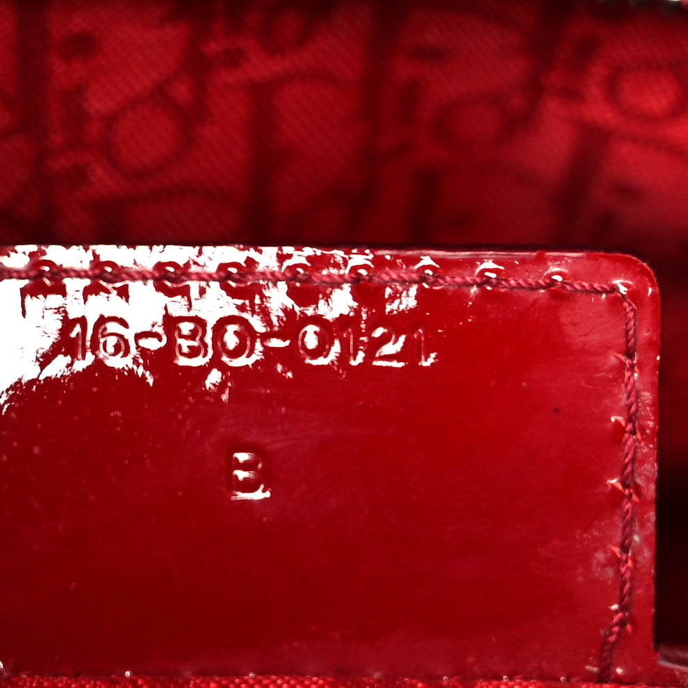 Christian Dior Patent Cannage Large Lady Dior Red 1794594 – FASHIONPHILE