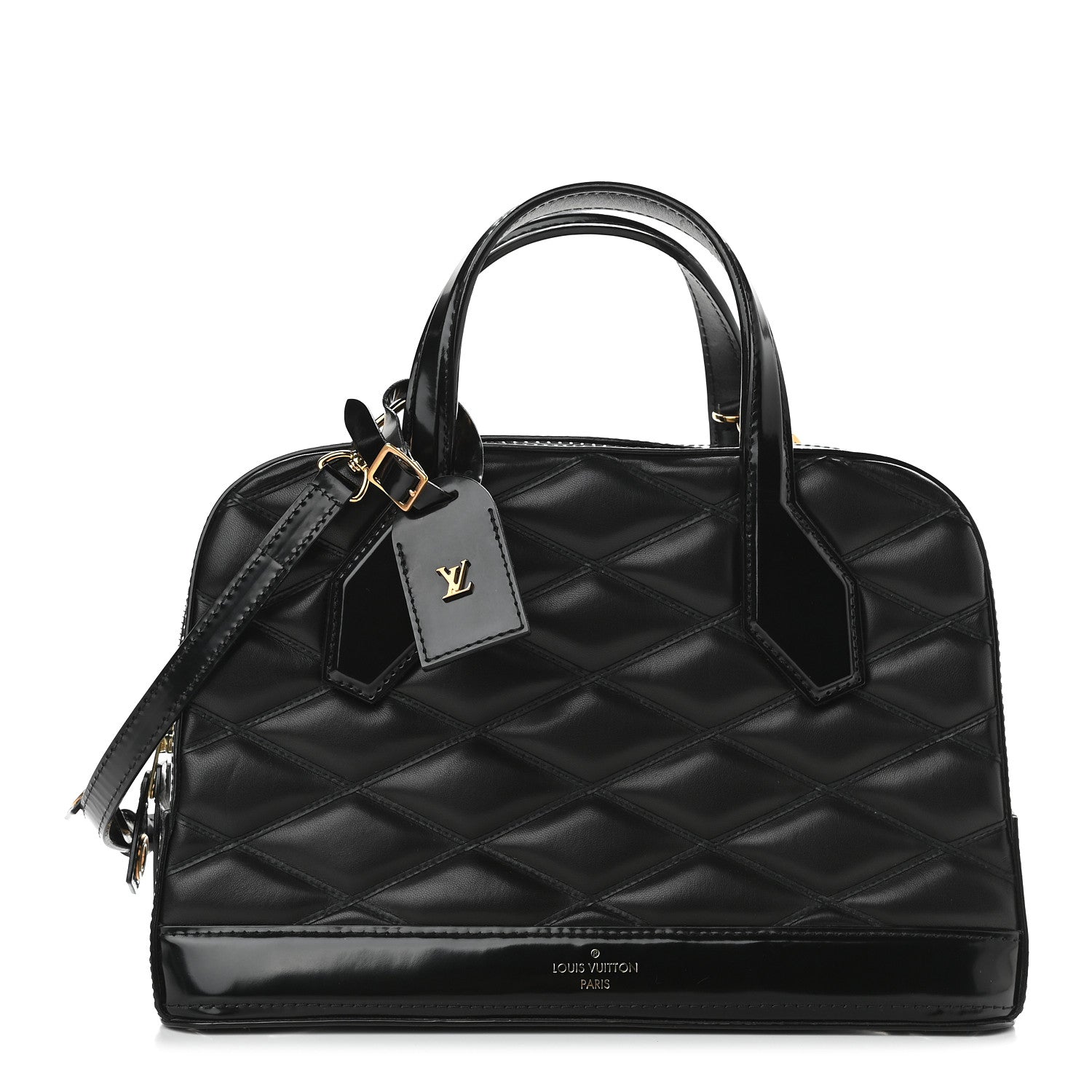 Louis Vuitton Lambskin Malletage Dora PM Black 902813 – FASHIONPHILE