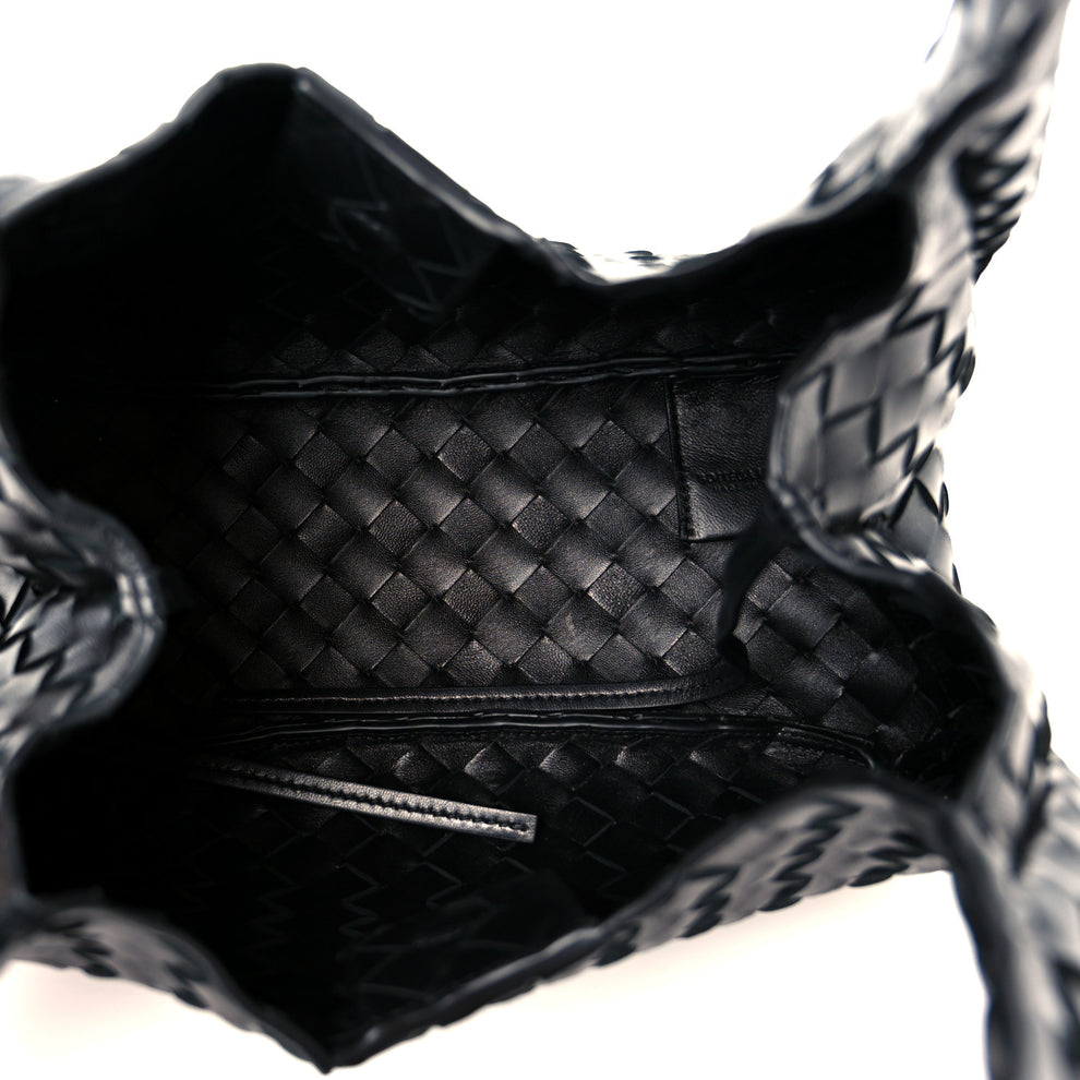 Bottega Veneta Nappa Intrecciato Small Campana Shoulder Bag Black ...