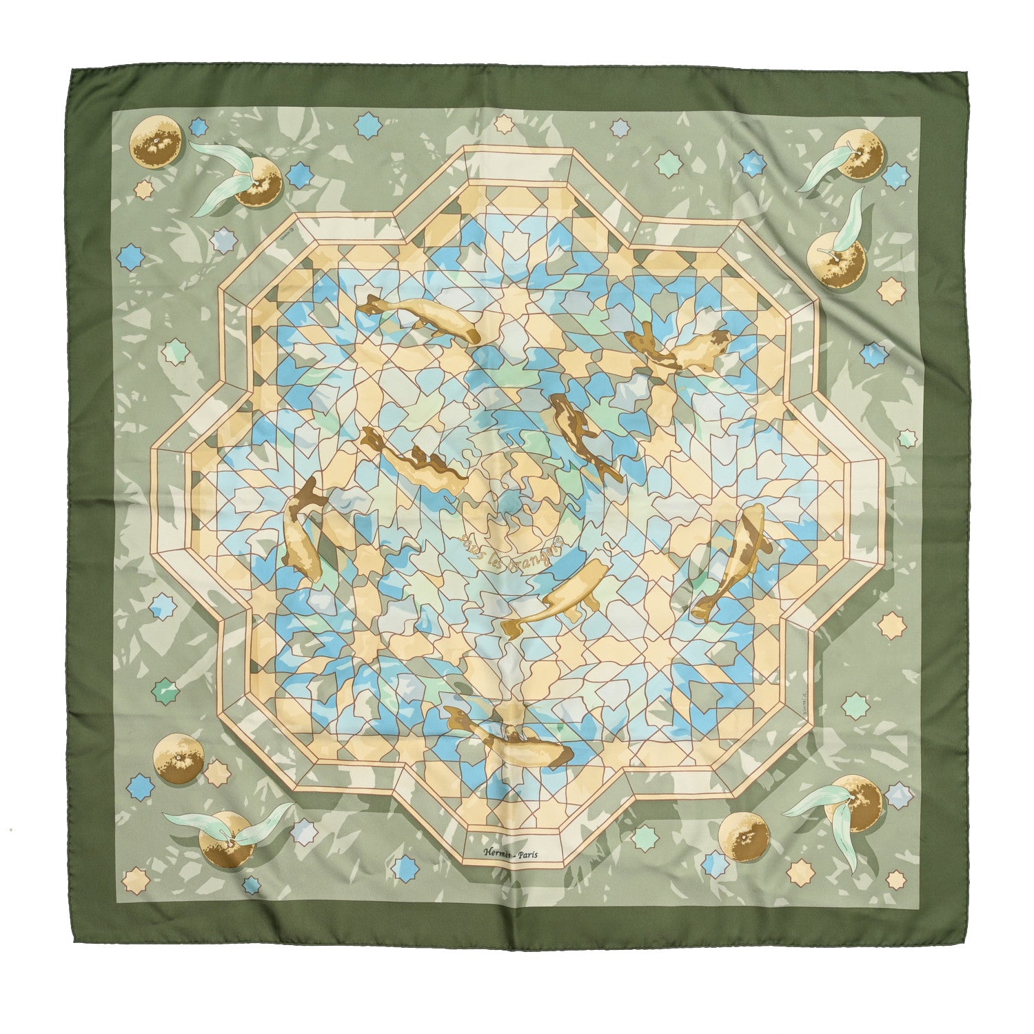 Hermes Silk Sous Les Orangers Scarf 90 1251488 – FASHIONPHILE