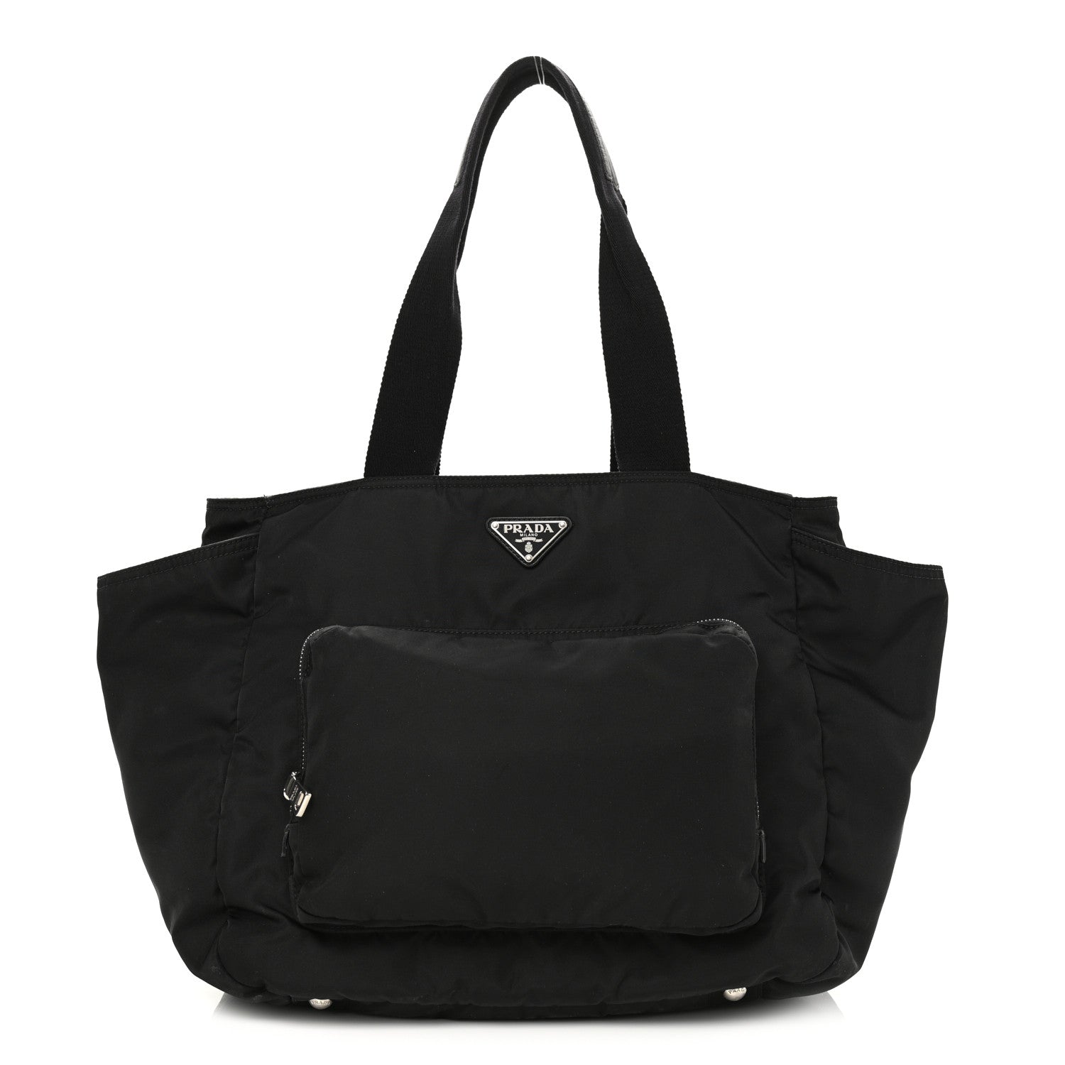 Prada Tessuto Nylon Diaper Bag Black 1109802 – FASHIONPHILE
