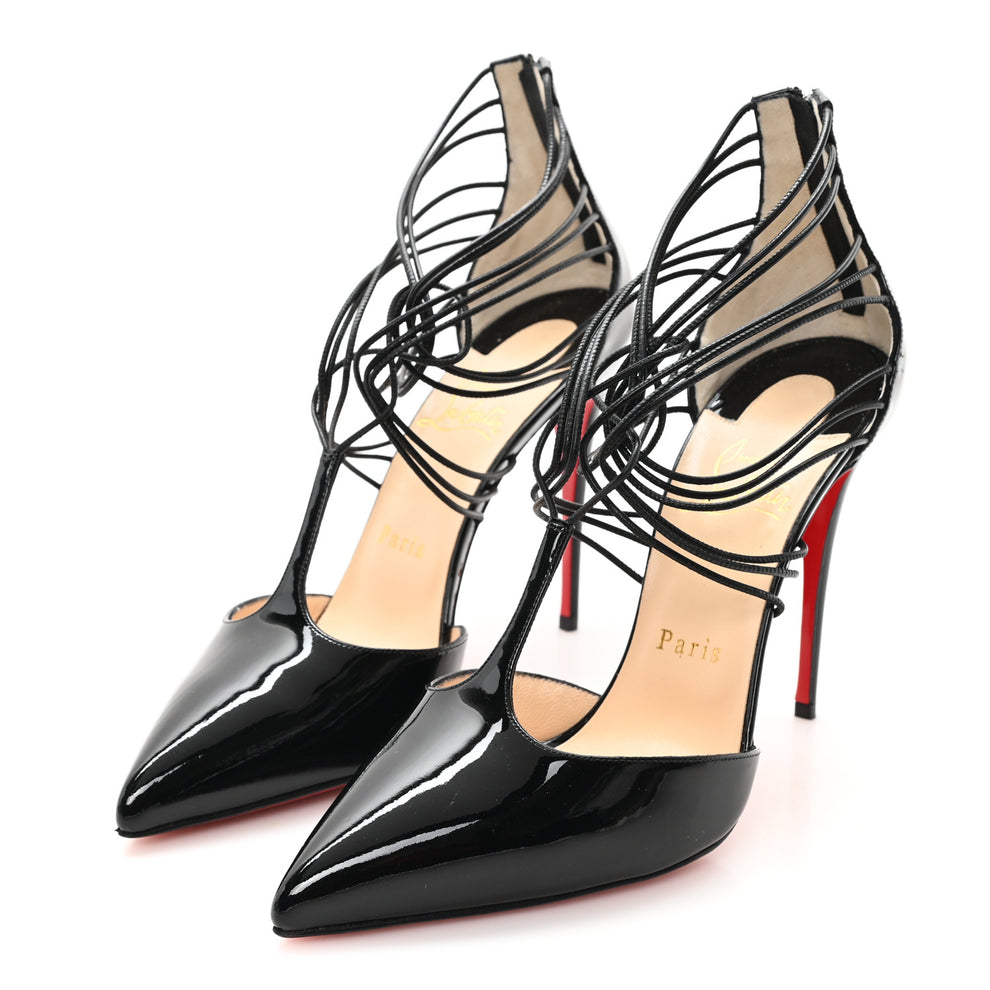 Christian Louboutin Patent Kid Confusa 100 Pumps 38 Black 1769767 ...