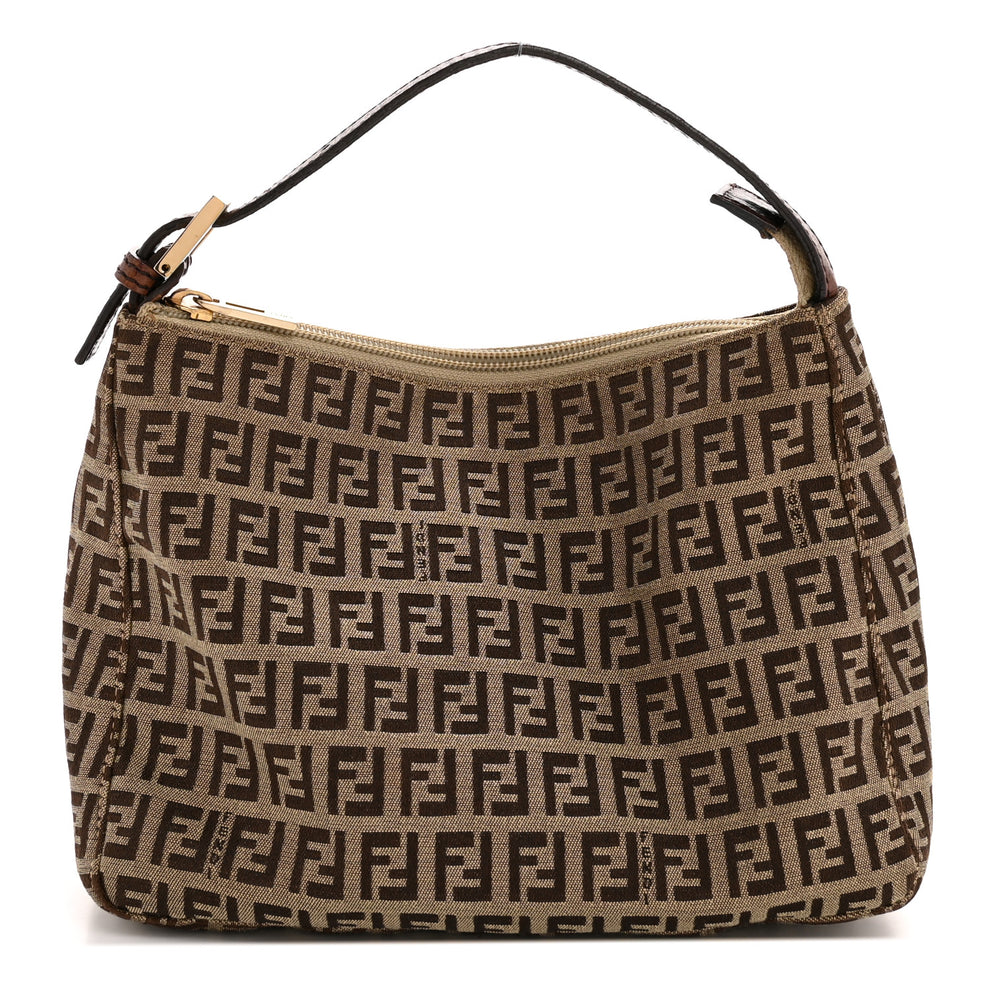 Fendi Zucchino Small Pochette Tobacco 1790496 – FASHIONPHILE