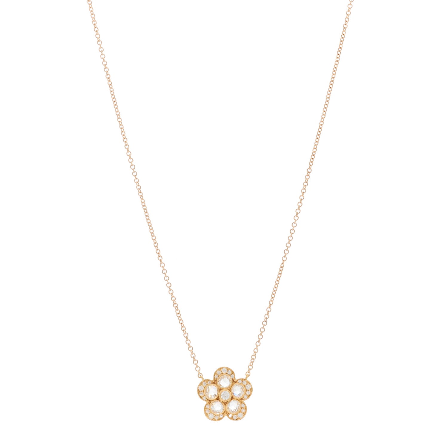 Tiffany 18K Rose Gold Diamond Small Enchant Garden Rose Cut Flower ...