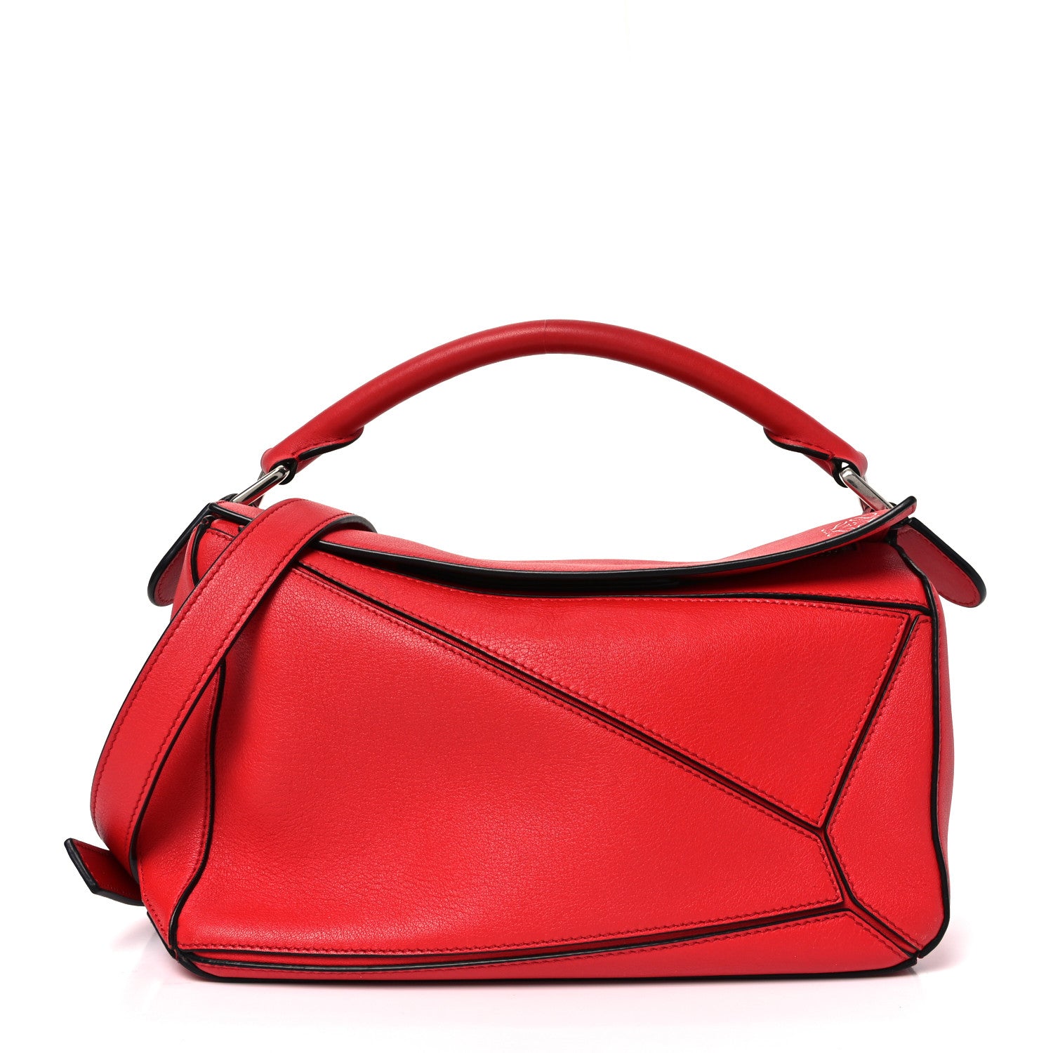 Loewe Calfskin Small Puzzle Bag Scarlet 1790609 – FASHIONPHILE