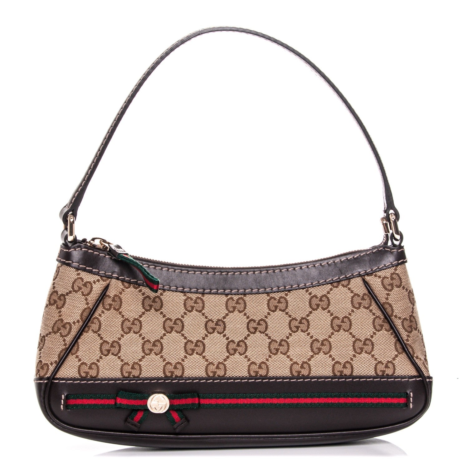 Gucci Monogram Small Mayfair Shoulder Bag Dark Brown 183235 – FASHIONPHILE