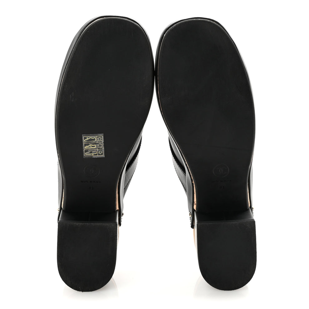 Chanel Calfskin CC Turn Lock Clogs 41 Black 1799936 – FASHIONPHILE