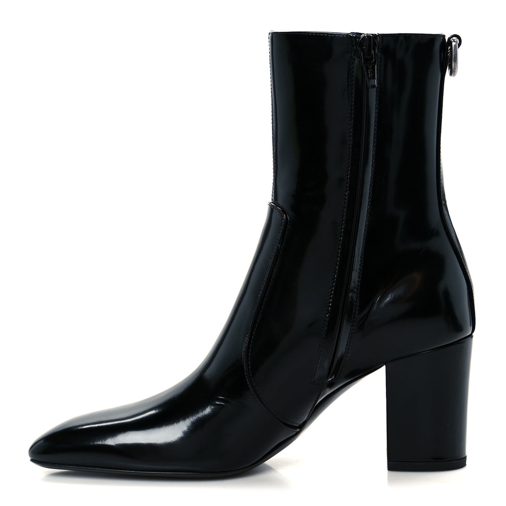 Saint Laurent Vitello Marilyn Betty 70 Ankle Zip Boots 36 Black 1782777 ...
