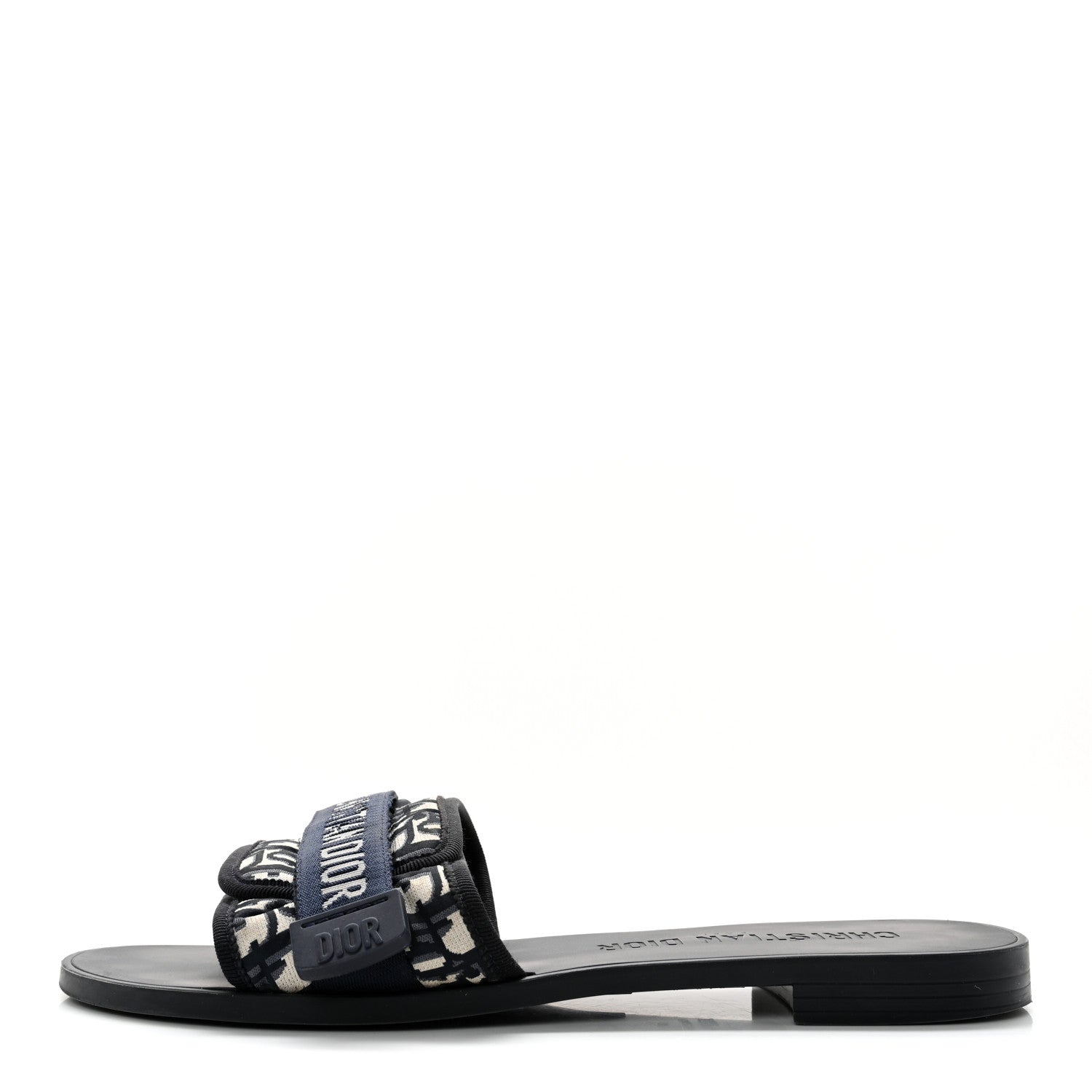 Christian Dior Nylon Oblique Dio(r)evolution Slide Sandals 36 Deep Blue ...