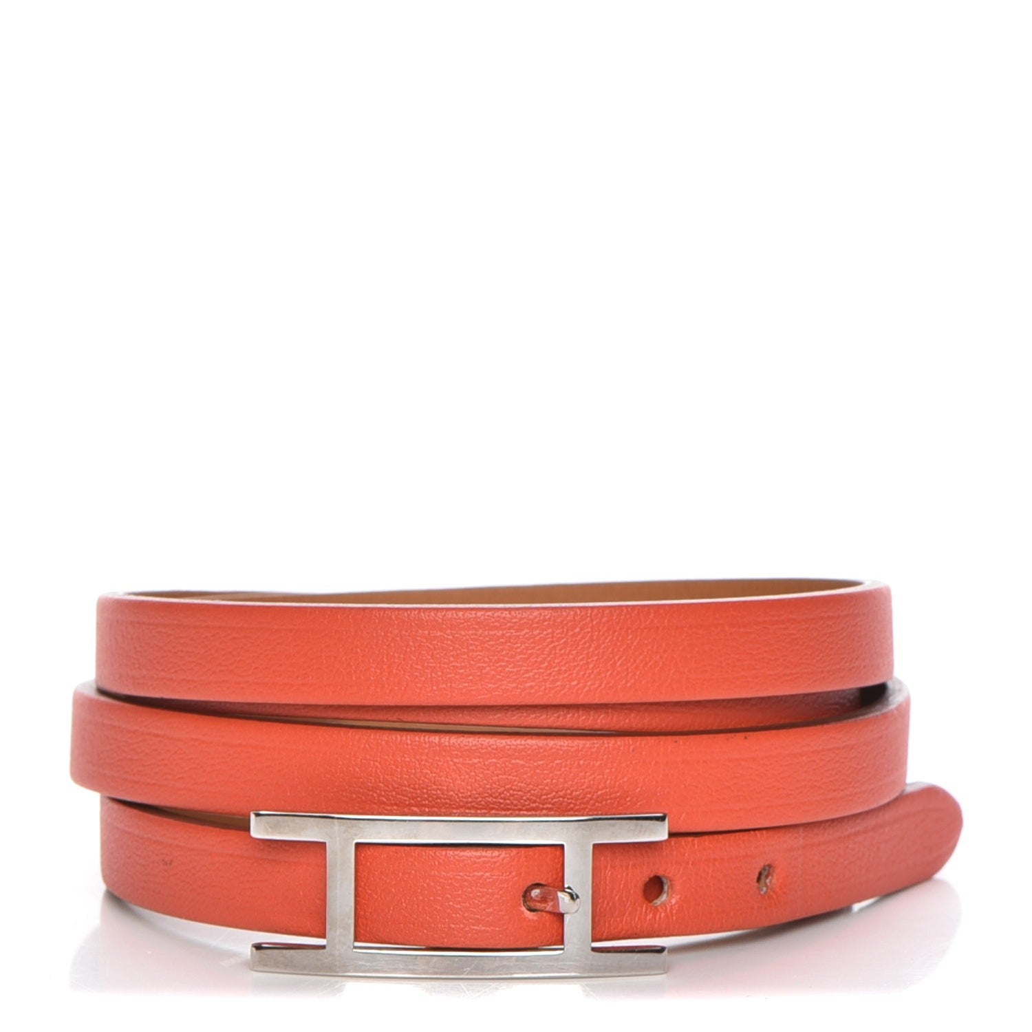 Hermes Swift Hapi 3 MM Triple Tour Wrap Bracelet L Capucine 214405 ...