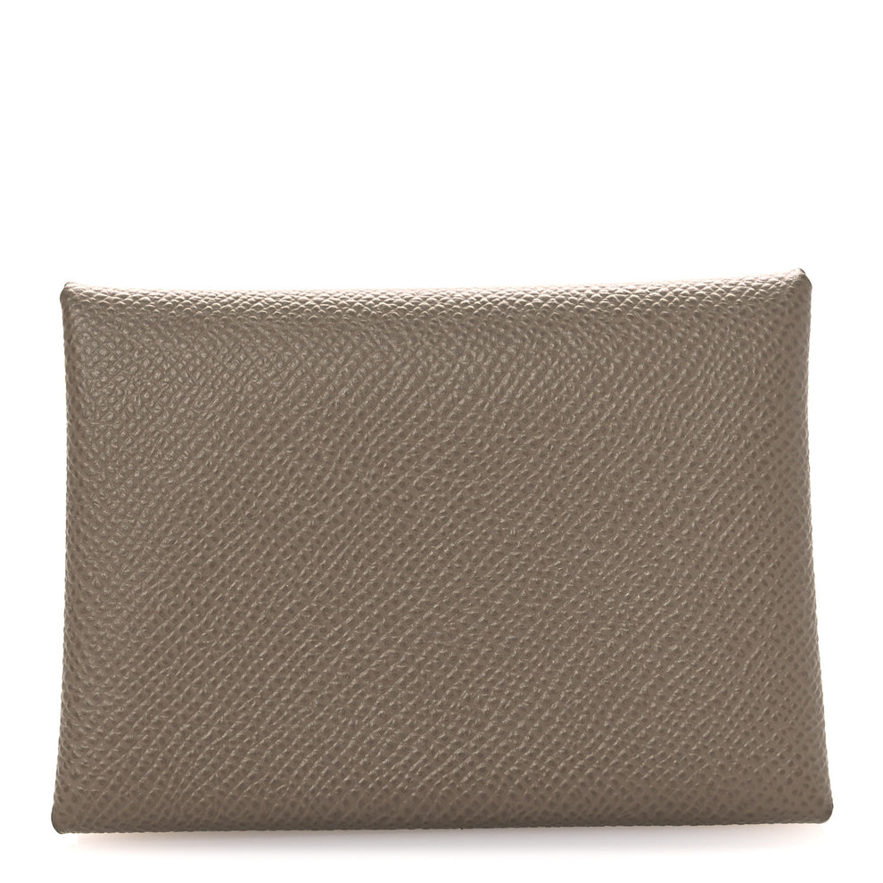 Hermes Epsom Calvi Duo Card Case Etoupe 1779885 – FASHIONPHILE