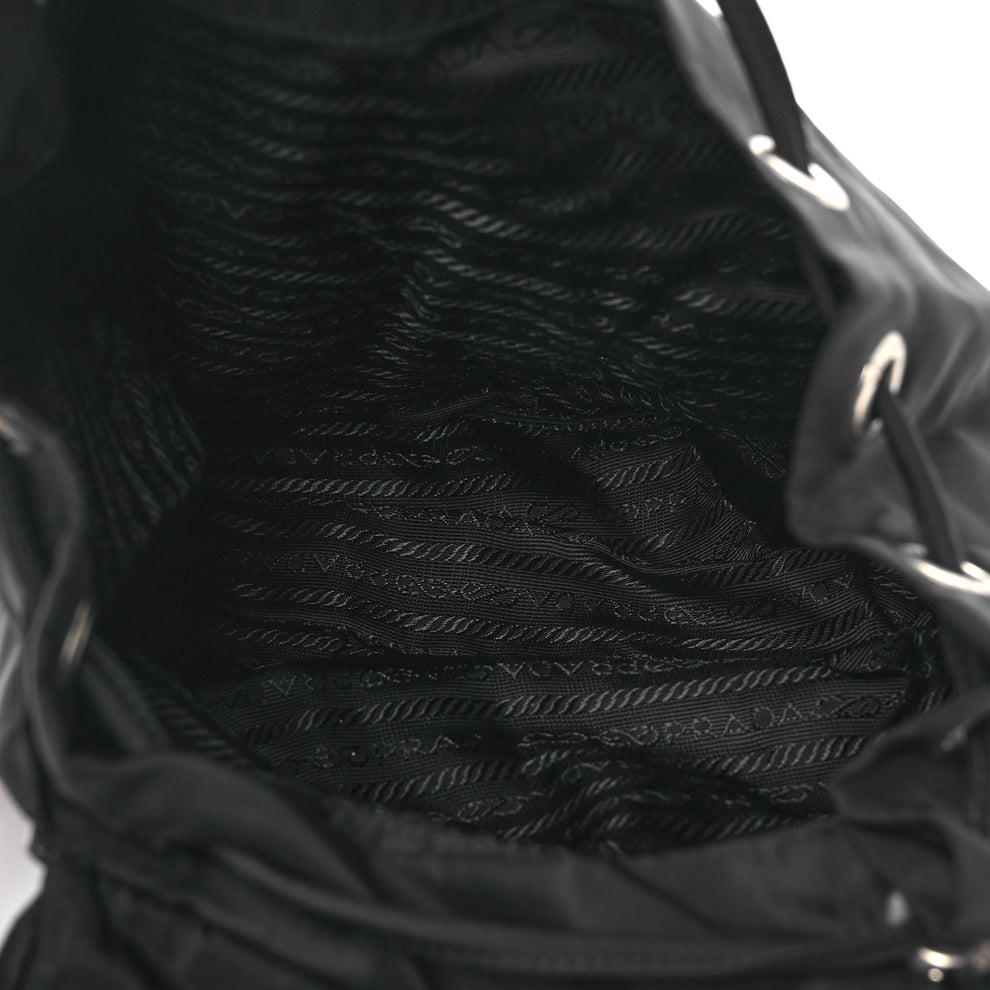 Prada Tessuto Nylon Saffiano Small Backpack Black 1779908 – FASHIONPHILE
