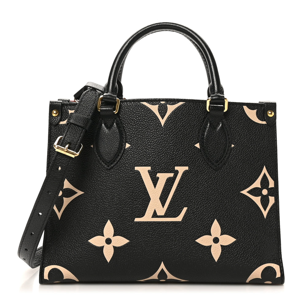 Louis Vuitton Empreinte Monogram Giant Onthego PM Black Beige 1793596 ...