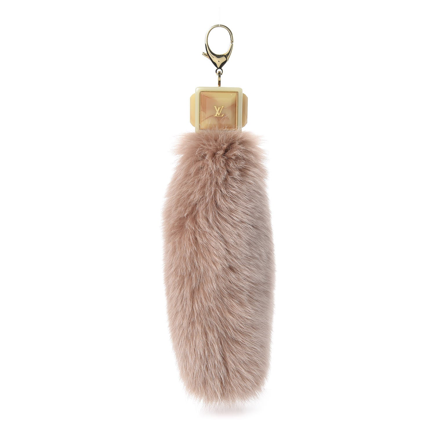 Louis Vuitton Fox Fur Foxy Key Holder Bag Charm Blush 654958 – FASHIONPHILE