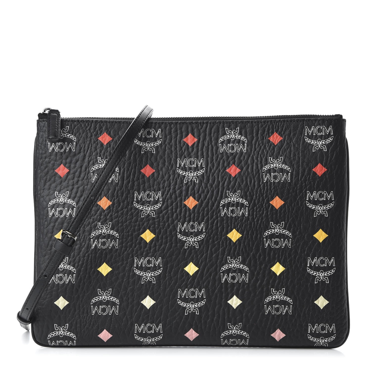 MCM Skyoptic Visetos Crossbody Pouch Spectrum Diamond Black 683619 ...
