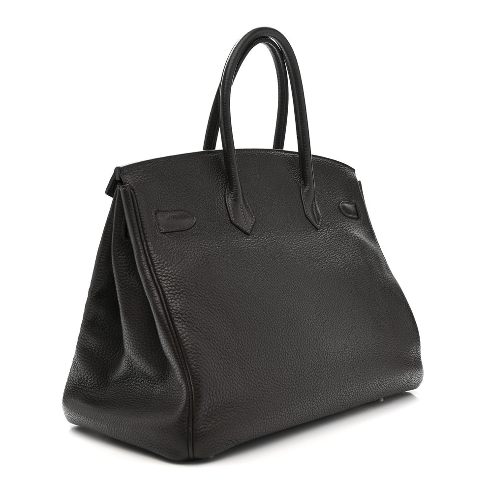 Hermes Taurillon Clemence Birkin 35 Chocolate 1795243 – FASHIONPHILE