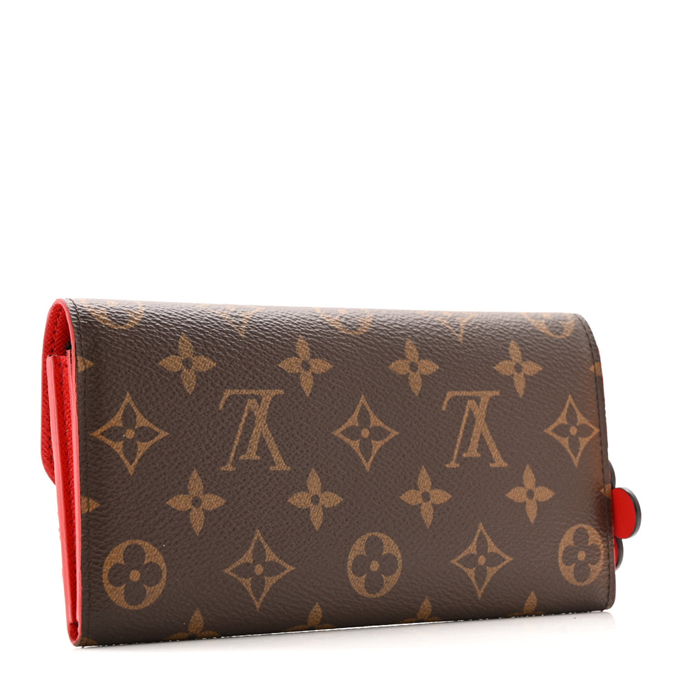 Louis Vuitton Monogram Bloom Flower Emilie Wallet Coquelicot 1797967 ...