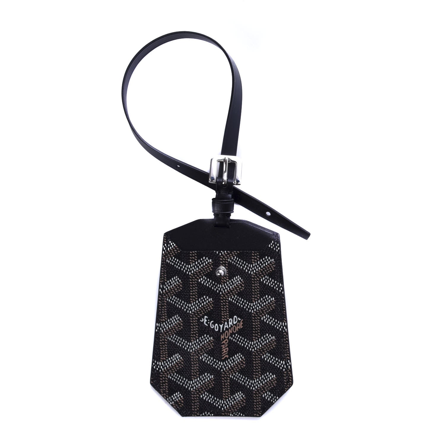 Goyard Goyardine Luggage Tag Black 687438 – FASHIONPHILE