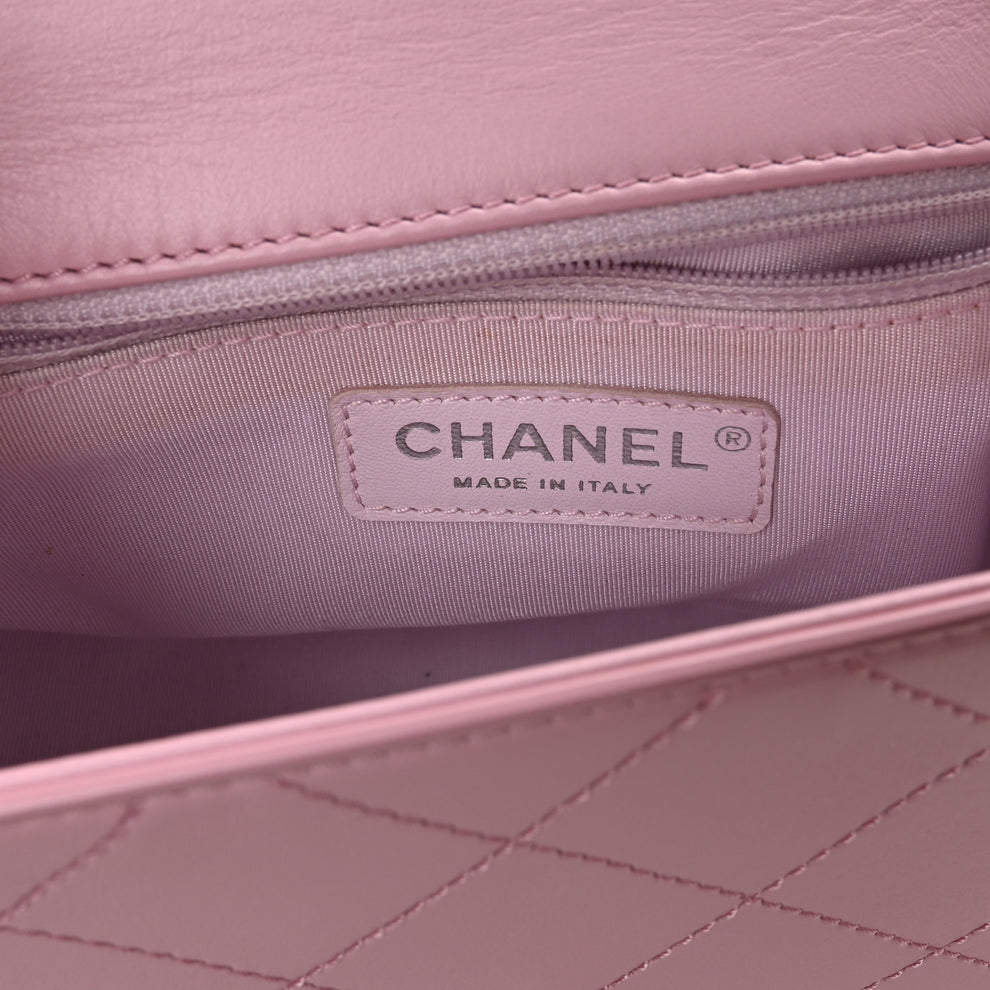 Chanel Calfskin Stitched Small Ring My Bag Flap Crossbody Pink 1788440 ...