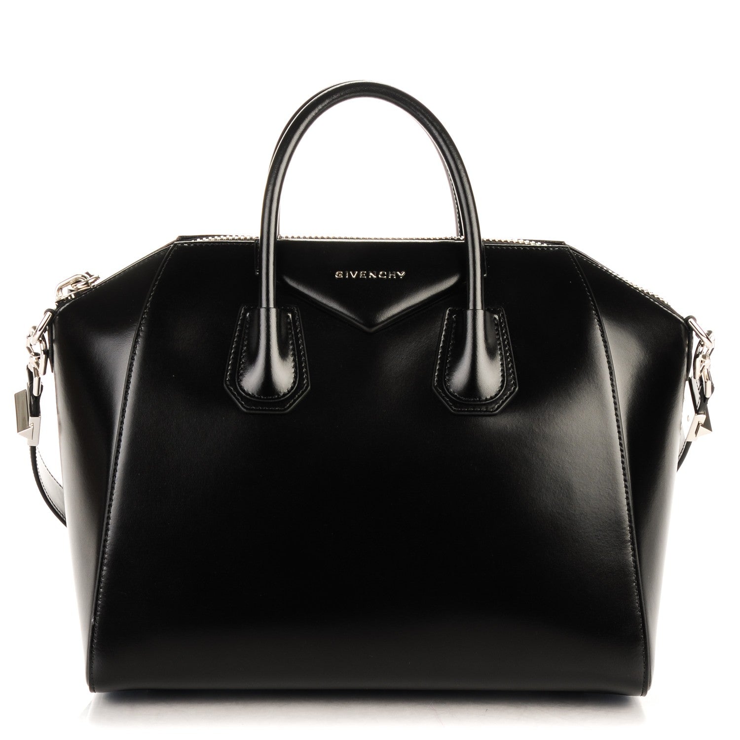 Givenchy Shiny Lord Calfskin Medium Antigona Black 159511 – FASHIONPHILE