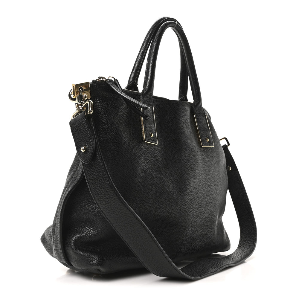 Mulberry Classic Grained Calfskin Small Alice Satchel Black 1796168 ...