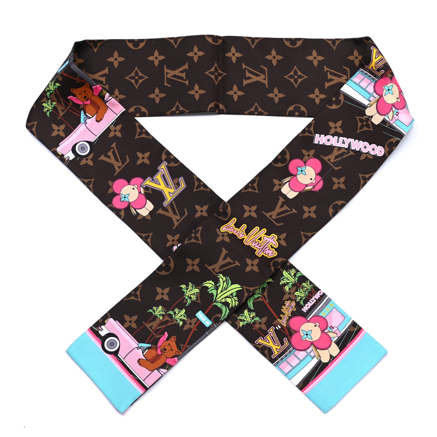 Louis Vuitton Silk Monogram 2021 Hollywood Christmas Animation Bandeau ...