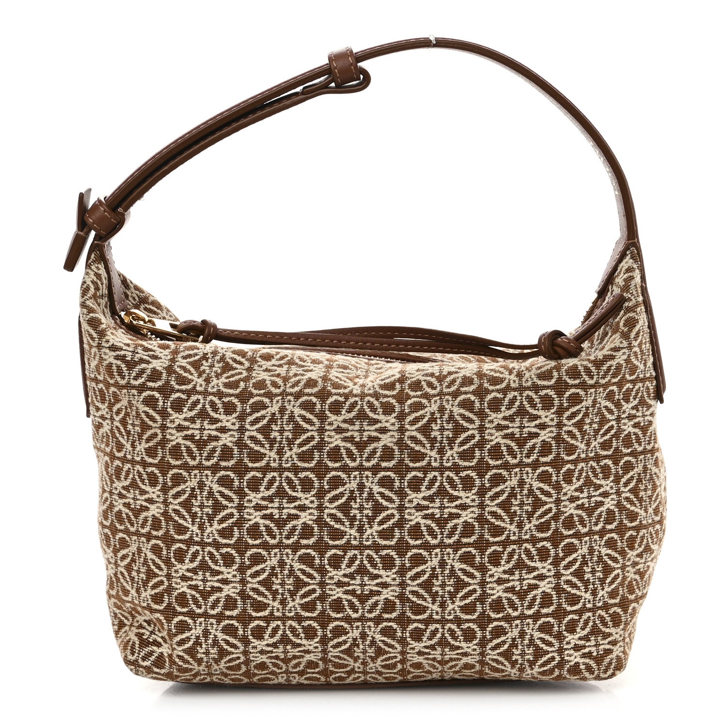 Loewe Jacquard Anagram Calfskin Small Cubi Bag Tan Pecan 1465815 ...