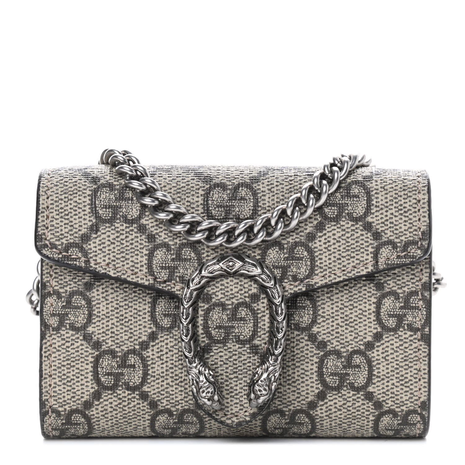 Gucci GG Supreme Monogram Dionysus Coin Purse Taupe 871608 – FASHIONPHILE