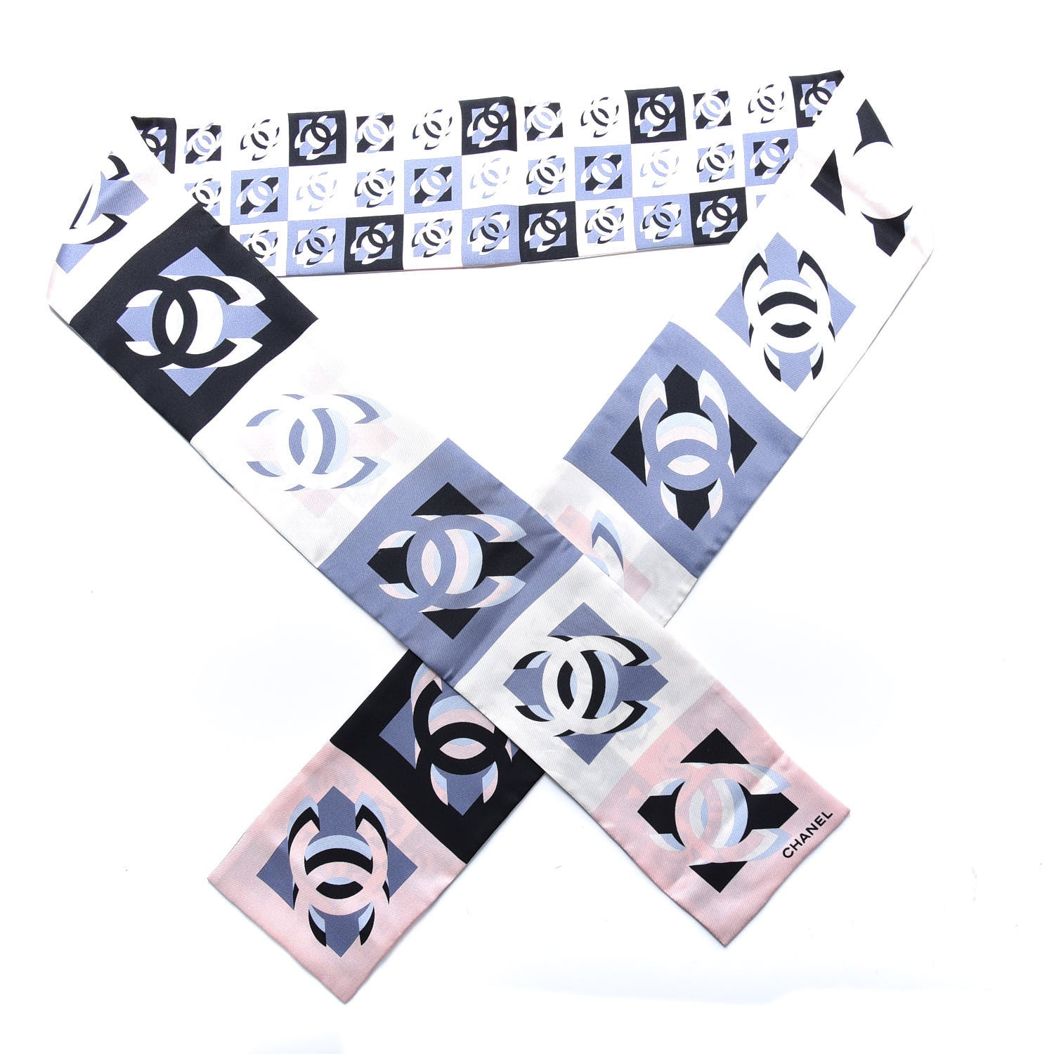 Chanel Silk CC Slim Bandeau Scarf Multicolor 644562 – FASHIONPHILE