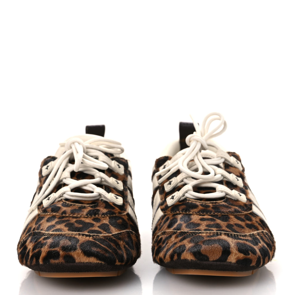 Louis Vuitton Calfskin Pony Hair Leopard LV Sneakerina 41 Brown 1777385 ...