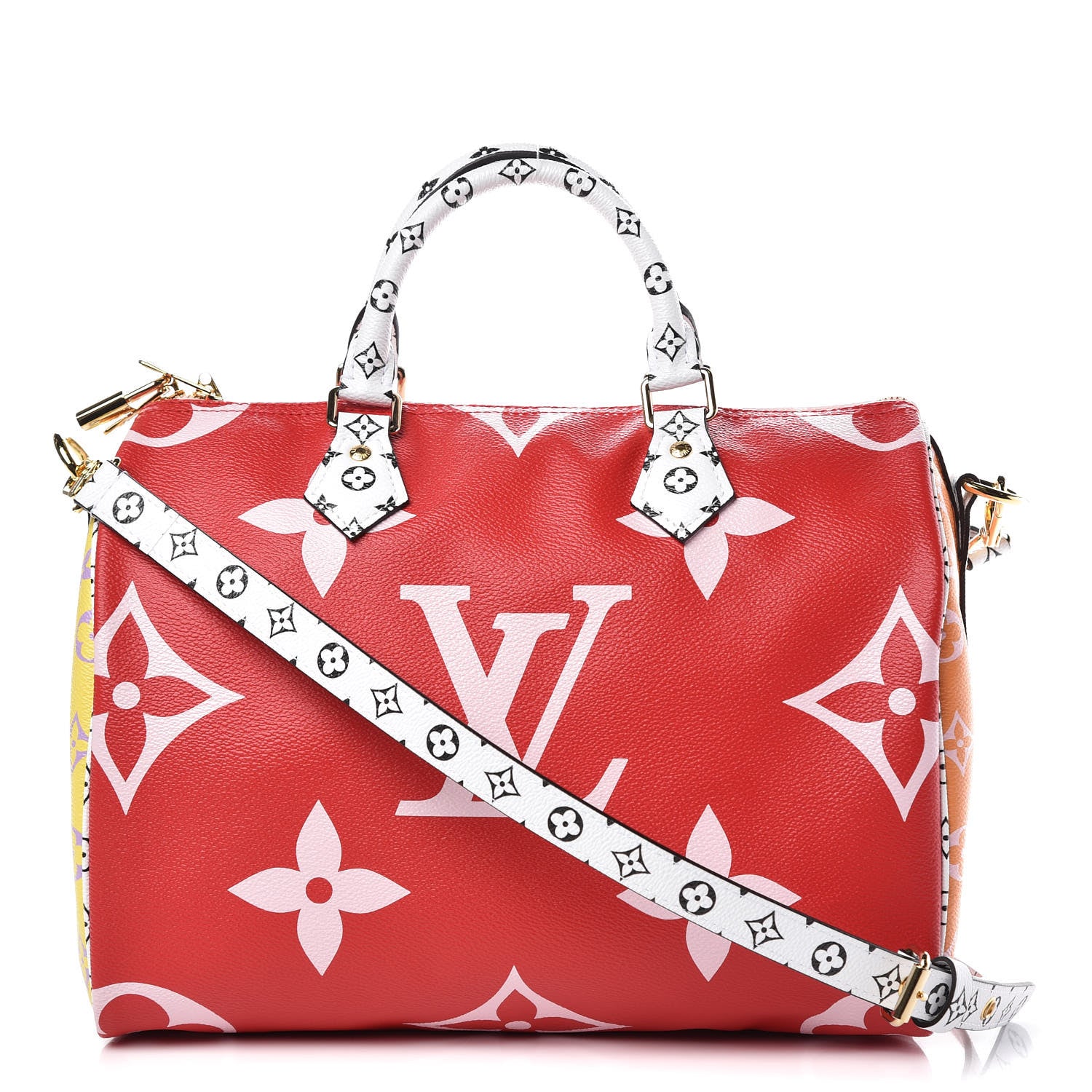 Louis Vuitton Monogram Giant Speedy Bandouliere 30 Rouge 386359 ...