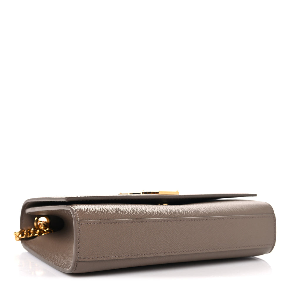 Saint Laurent Grain De Poudre Small Monogram Kate Satchel Taupe 1780458 ...