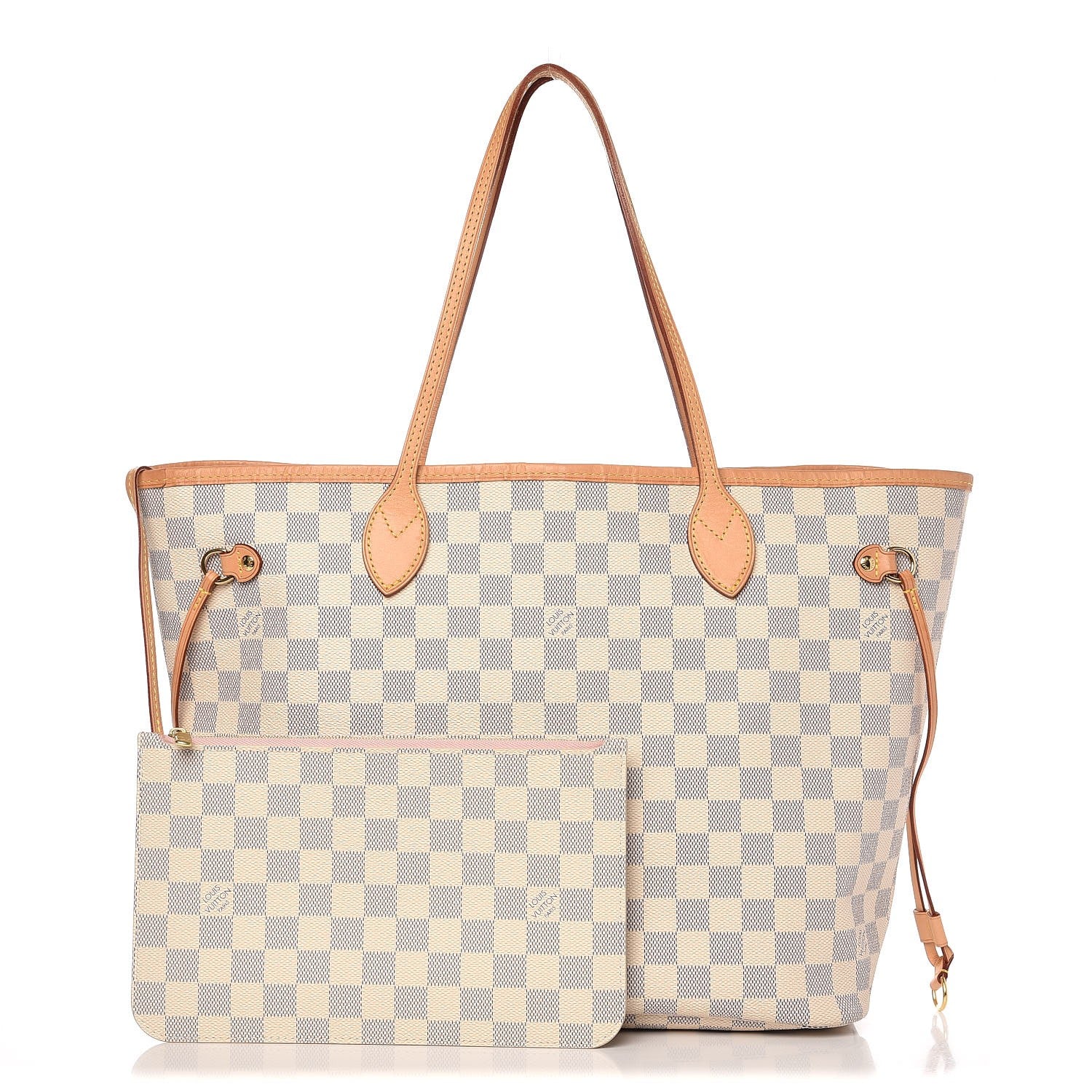 Louis Vuitton Damier Azur Neo Neverfull MM Rose Ballerine 271001 ...