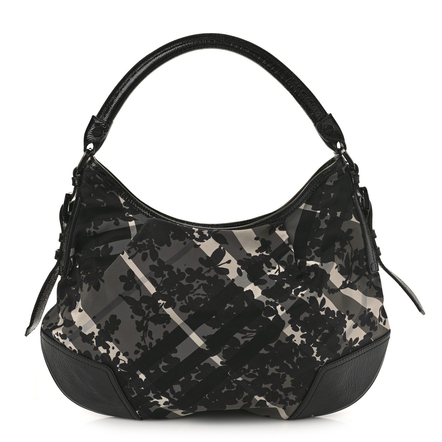 Burberry Nylon Beat Check Floral Florence Tote Black 1388674 – FASHIONPHILE