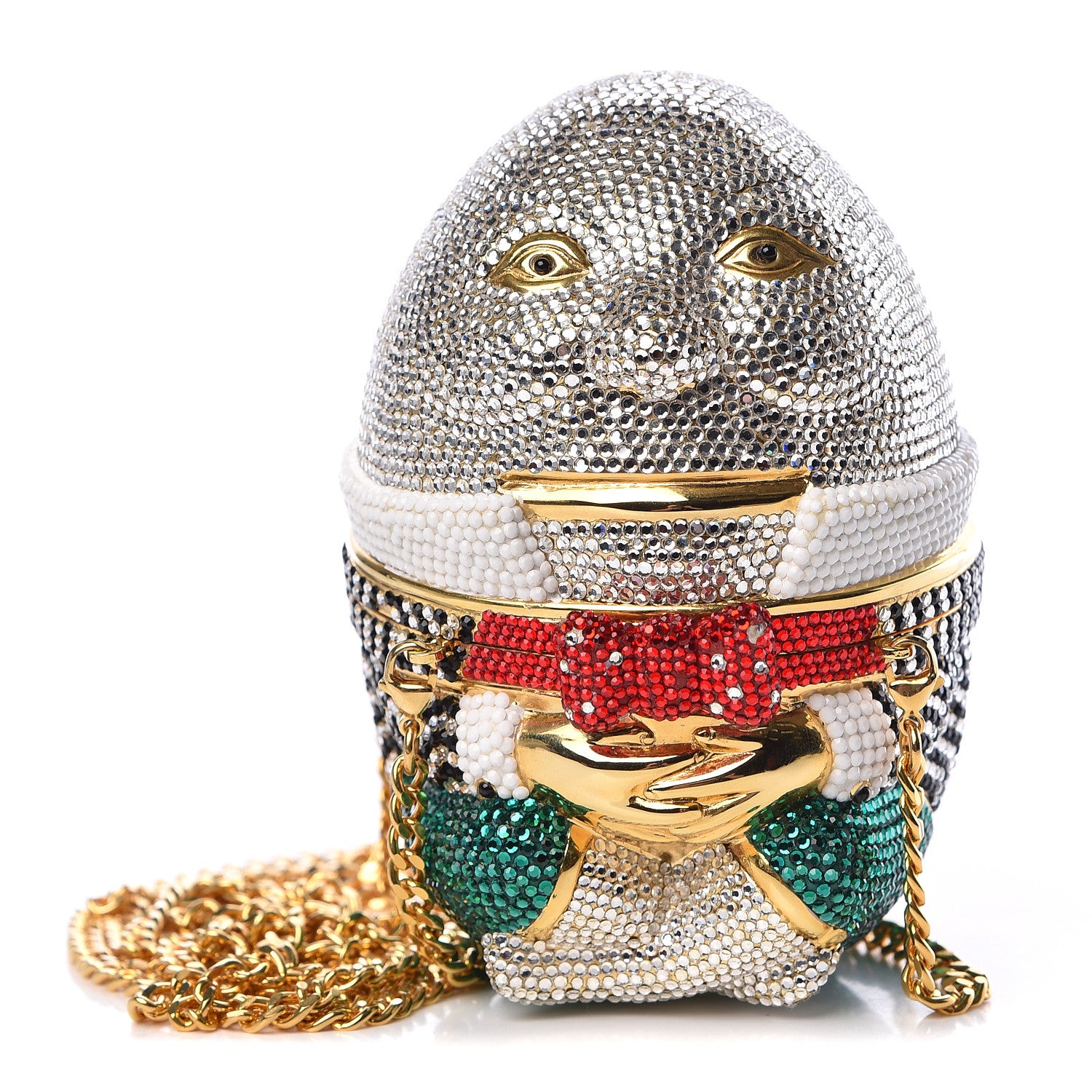 Judith Leiber Crystal Humpty Dumpty Minaudiere Clutch Multicolor 473926 ...