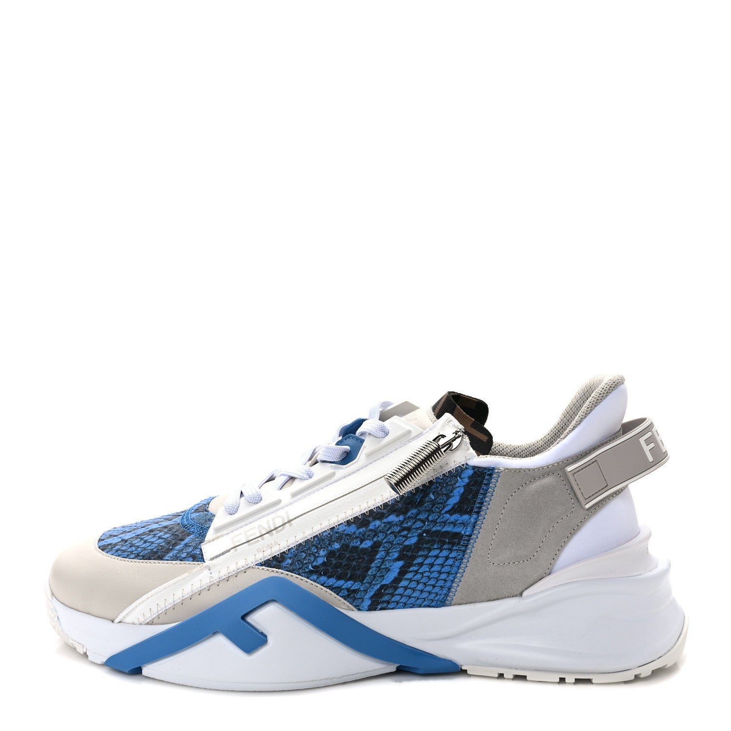 Fendi Elaphe Vitello Fabric FF Mens Fendi Flow Low Top Sneakers 10 True ...