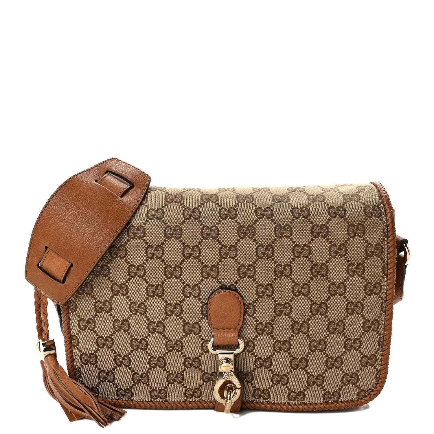 Gucci Monogram Medium Marrakech Flap Messenger Bag Beige Brown 1402878 ...