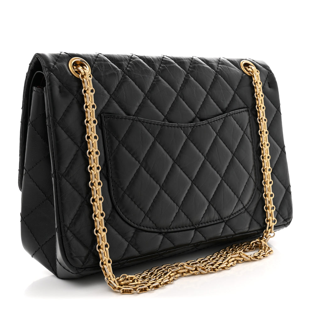 Chanel Aged Calfskin Quilted 2.55 Reissue 226 Flap Black 1889365 ...