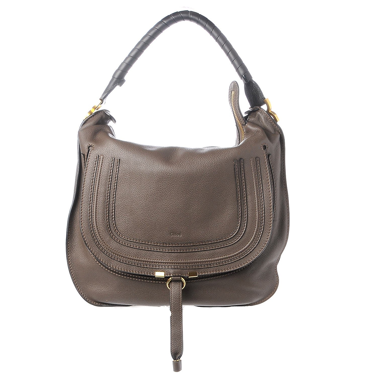 Chloe Calfskin Large Marcie Hobo Ash 235963 – FASHIONPHILE