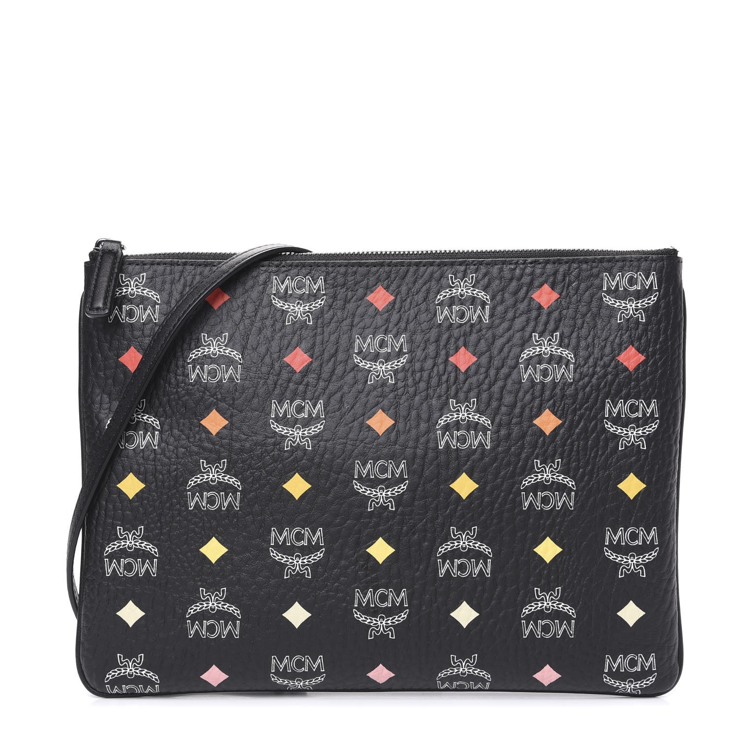 MCM Skyoptic Visetos Crossbody Pouch Spectrum Diamond Black 586207 ...